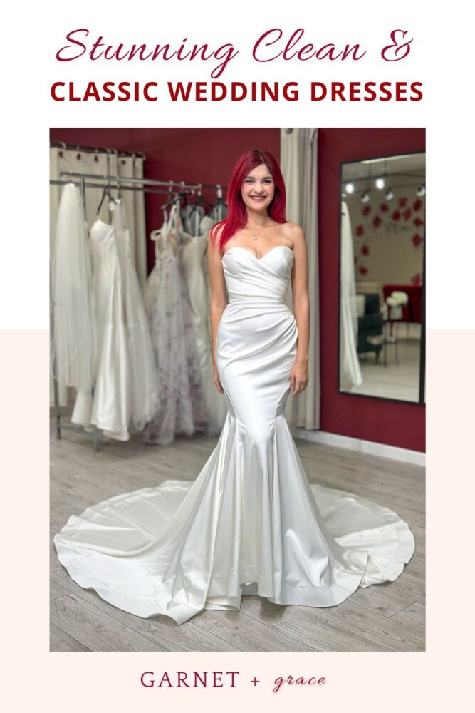 clean-classic-wedding-dresses - GARNET + grace Bridal Boutique